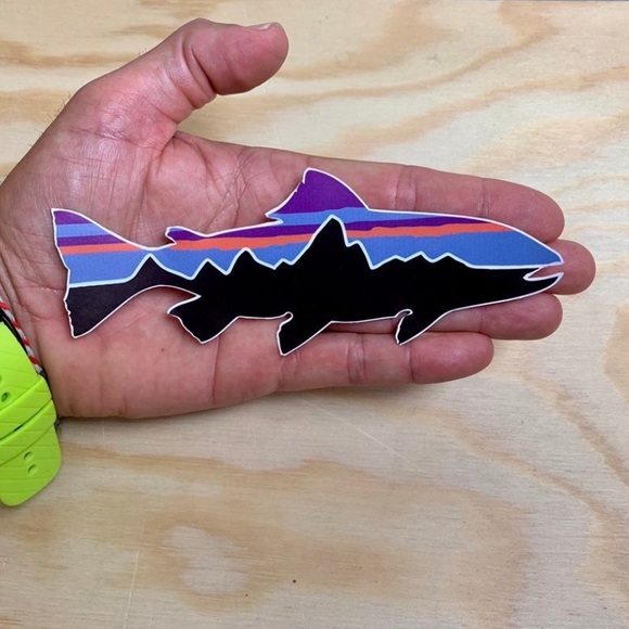 Art | Patagonia Fitz Roy Trout Sticker Fishing Hiking Camping Adventure ...